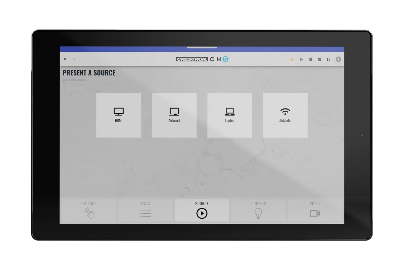 Crestron lanza la nueva pantalla táctil inalámbrica TST-1080
